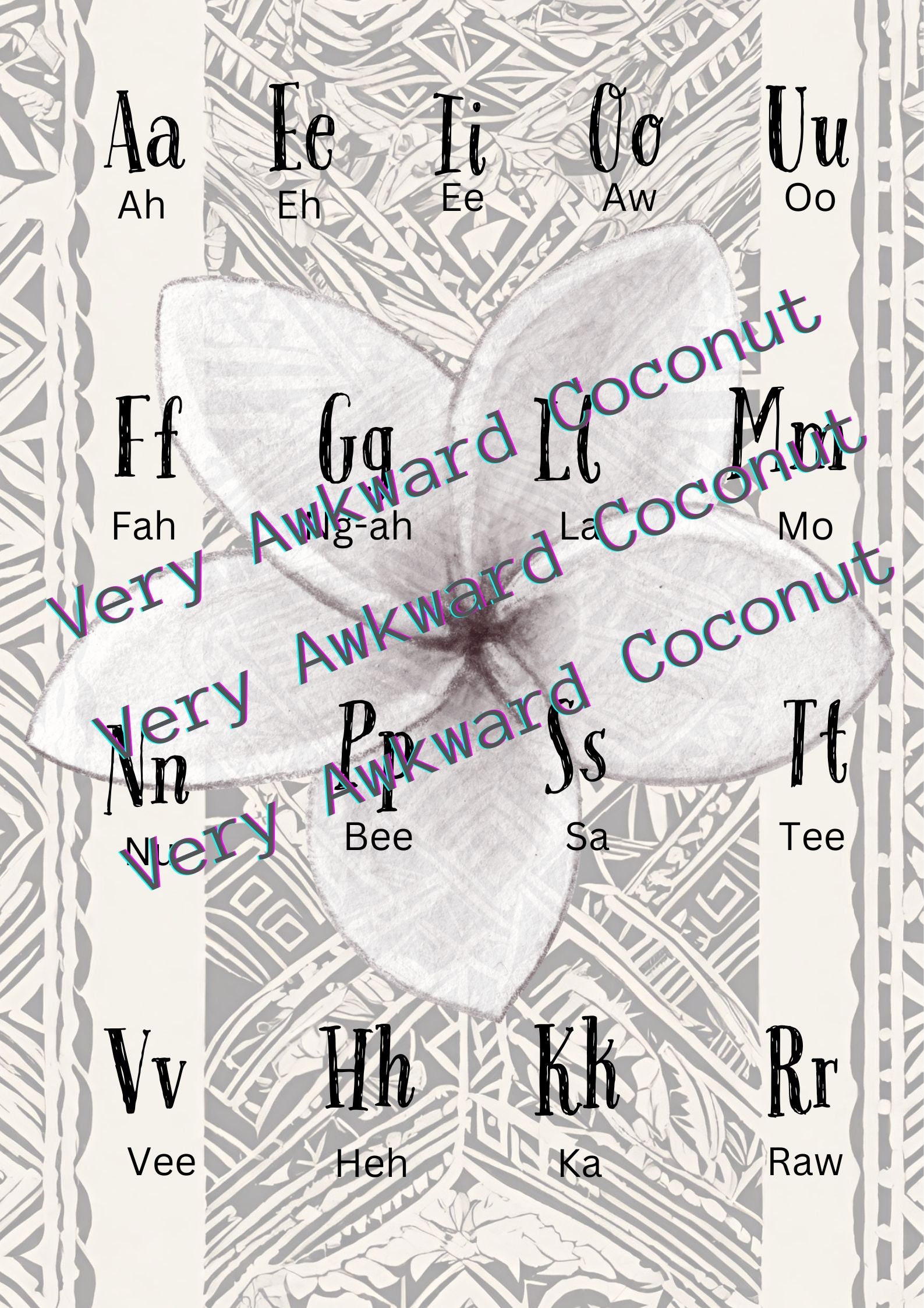 Samoan Alphabet Instant Download - Etsy
