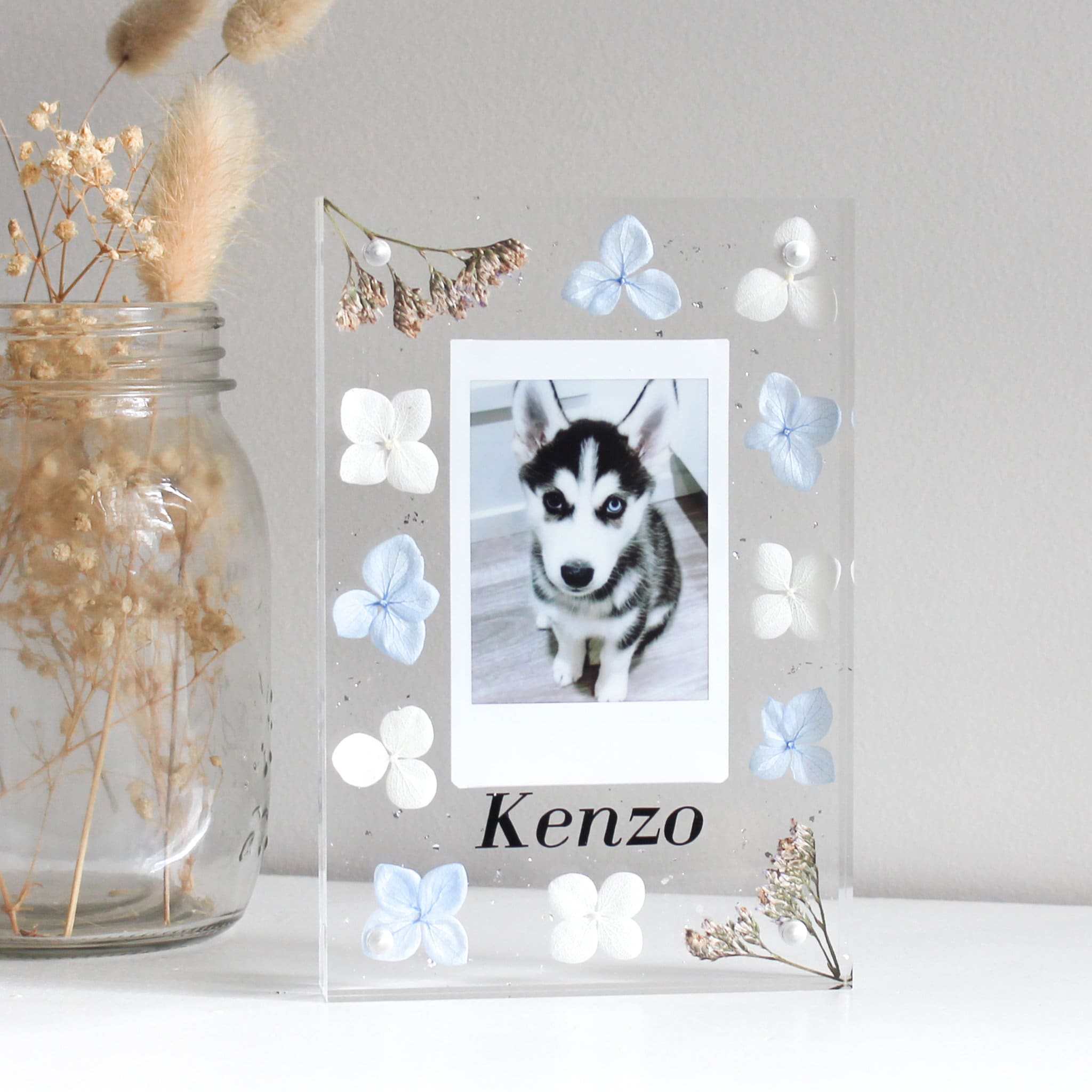 Personalised Flower Photo Frame ⎮ Birthday Gift ⎮ Floral Picture Frame ...