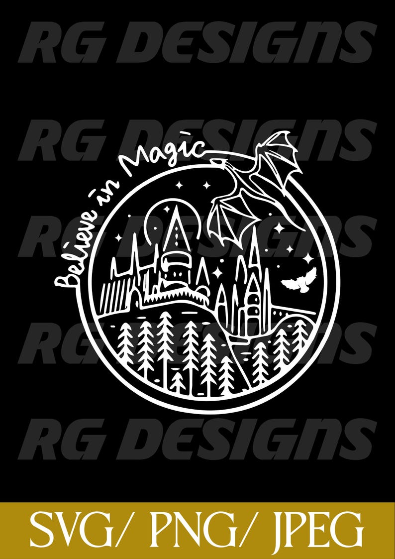 Hp Believe in Magic, SVG, PNG, JPEG. Instant Digital Download. - Etsy