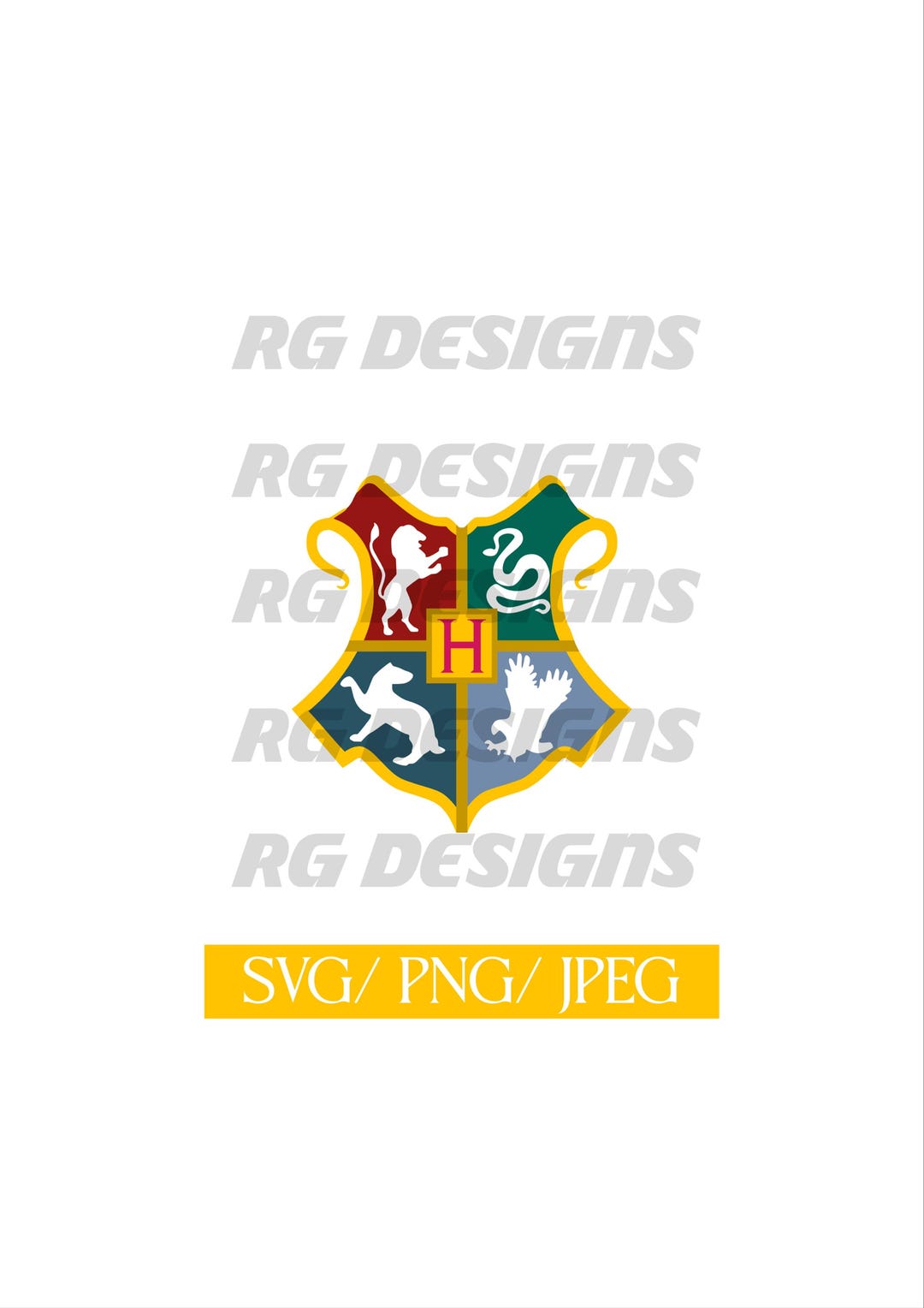 Hp Inspired House School Crest, SVG, PNG, JPEG. Instant Digital ...