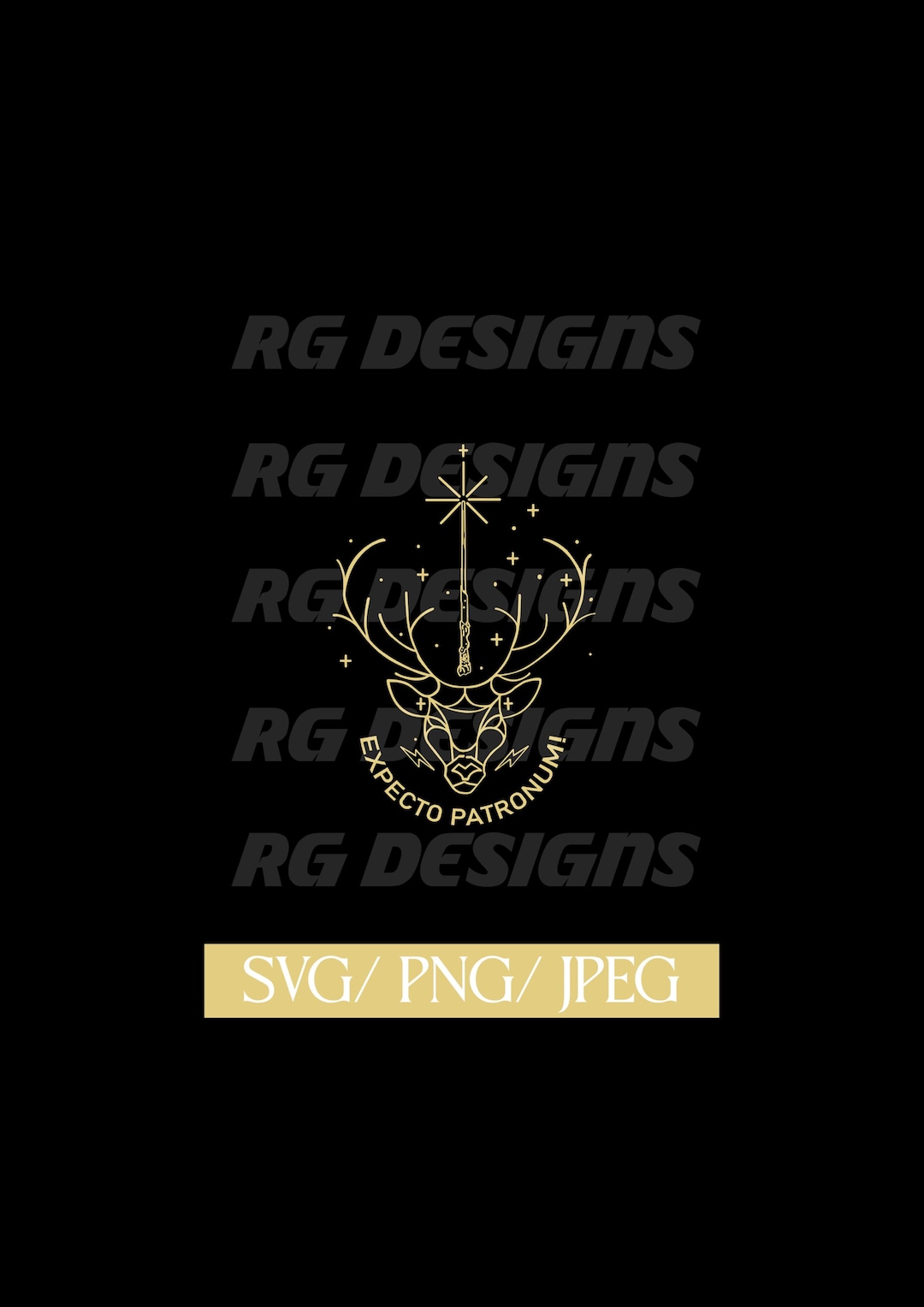 Hp Magical Stag Design, SVG, PNG, JPEG. Instant Digital Download. - Etsy