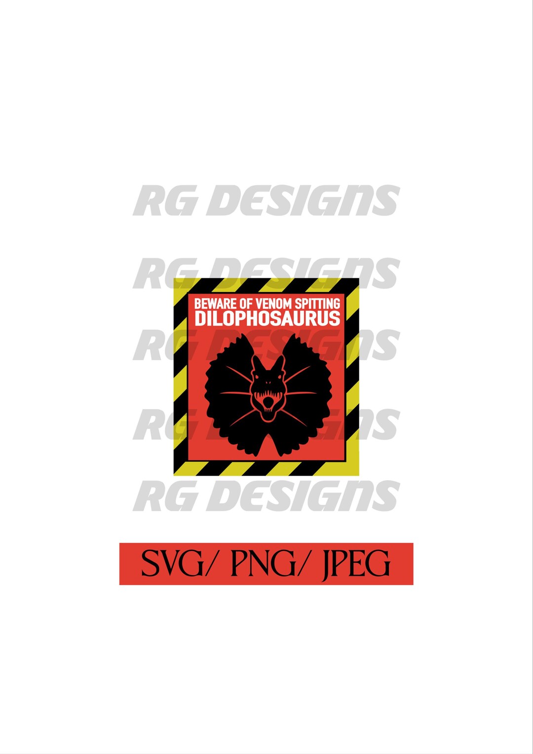 Beware of Dilophosaurus, SVG, PNG, JPEG. Instant Digital Download ...