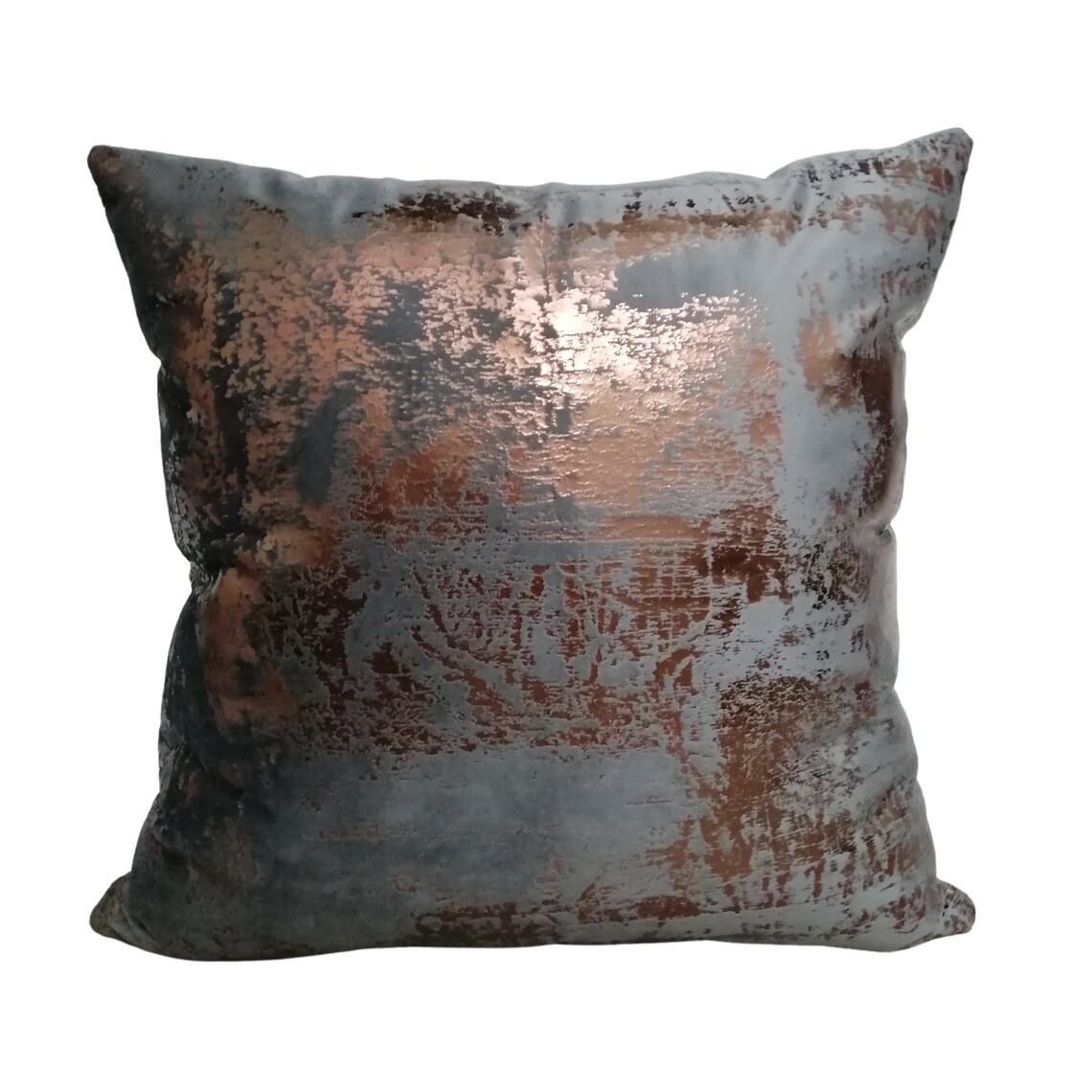 Luxury Gray Copper Print Velvet Throw Pillow Cover Jacquard - Etsy