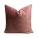 Dusty Rose Velvet Pillow Cover, Decorative Pillows for Bedroom and ...
