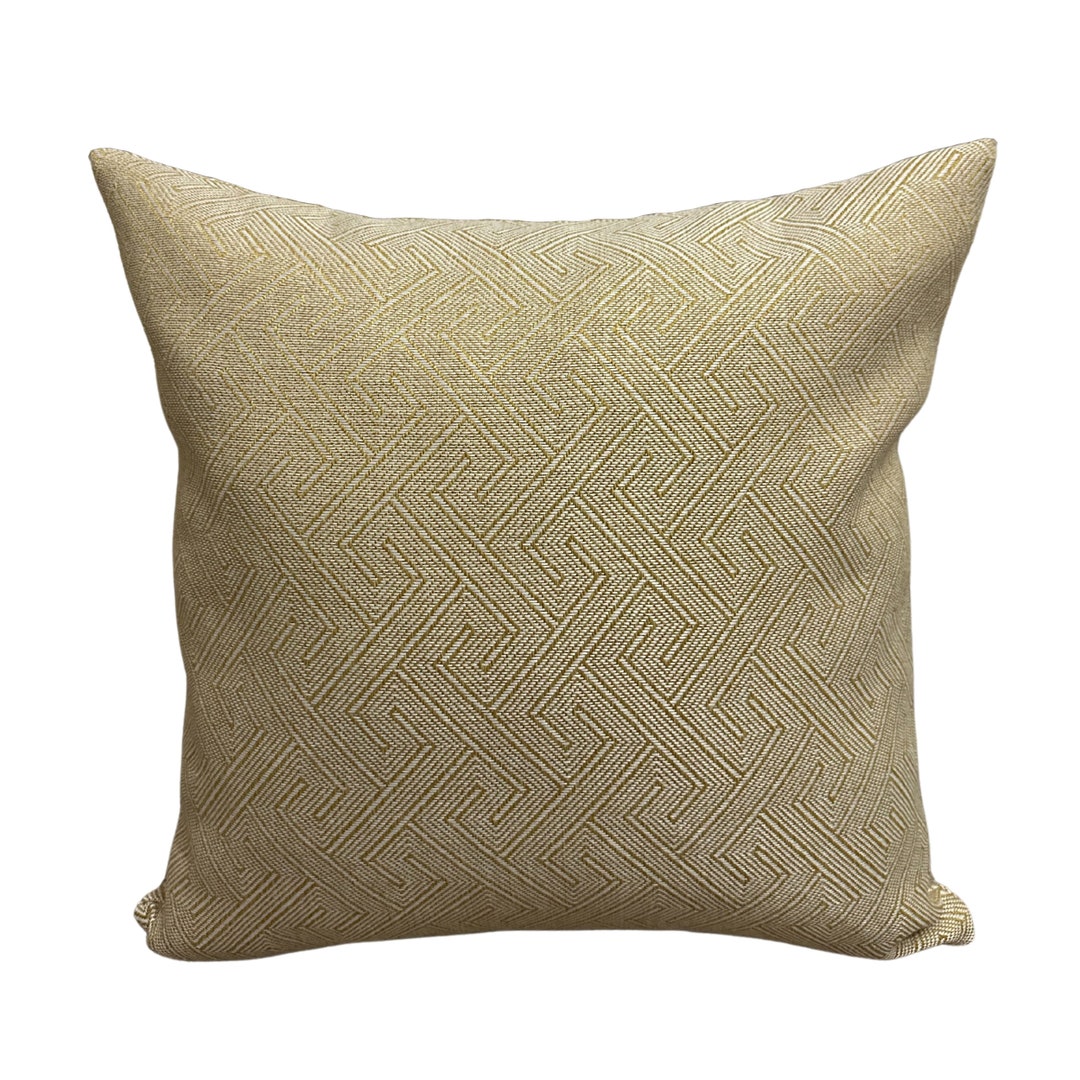 Yellow Greek Key Throw Pillows for Living Room Couch, Linen Bedroom ...