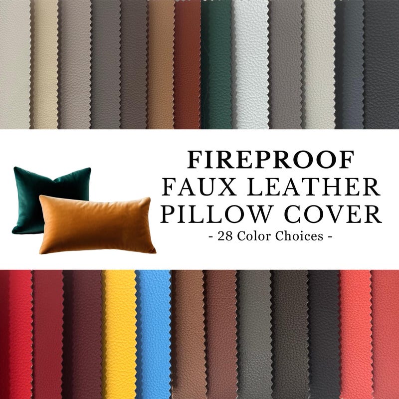 Leather Throw Pillow - Etsy