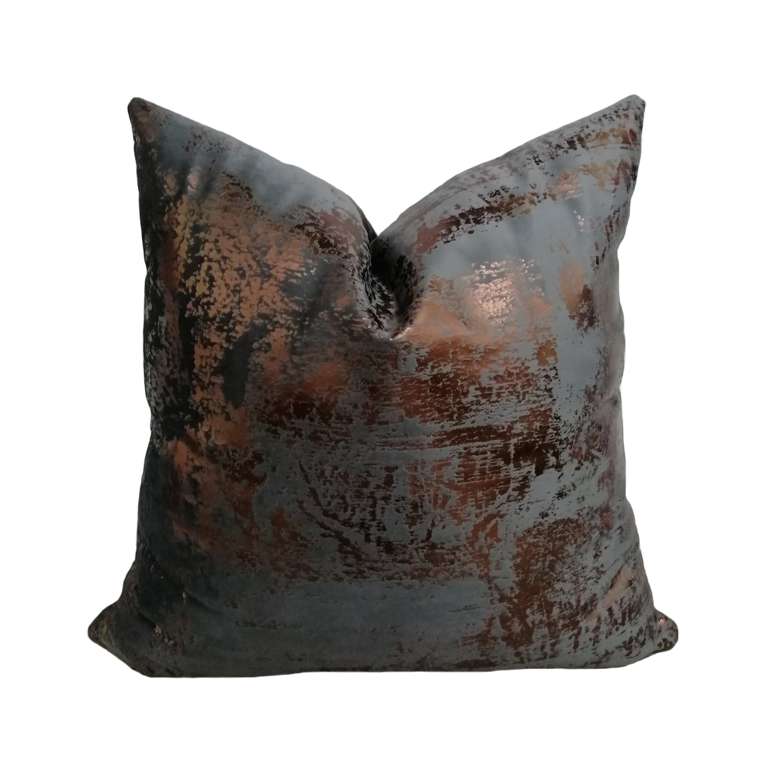 Luxury Gray Copper Print Velvet Throw Pillow Cover Jacquard - Etsy