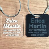 Custom Luggage Tag Acrylic Bag Name Tag Engrave Your Name and - Etsy