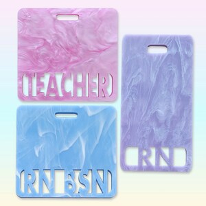 Custom Badge Buddy Id Holder Enter Your Title on the Cute - Etsy