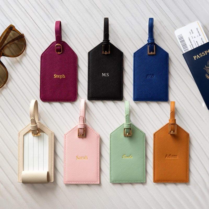 Leather Last Name Tag - Etsy