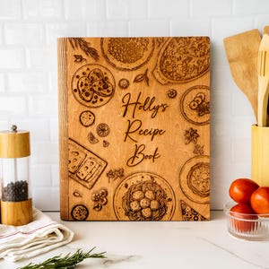 Personalized Recipe Book, Wooden Personalized Cookbook, the Perfect ...