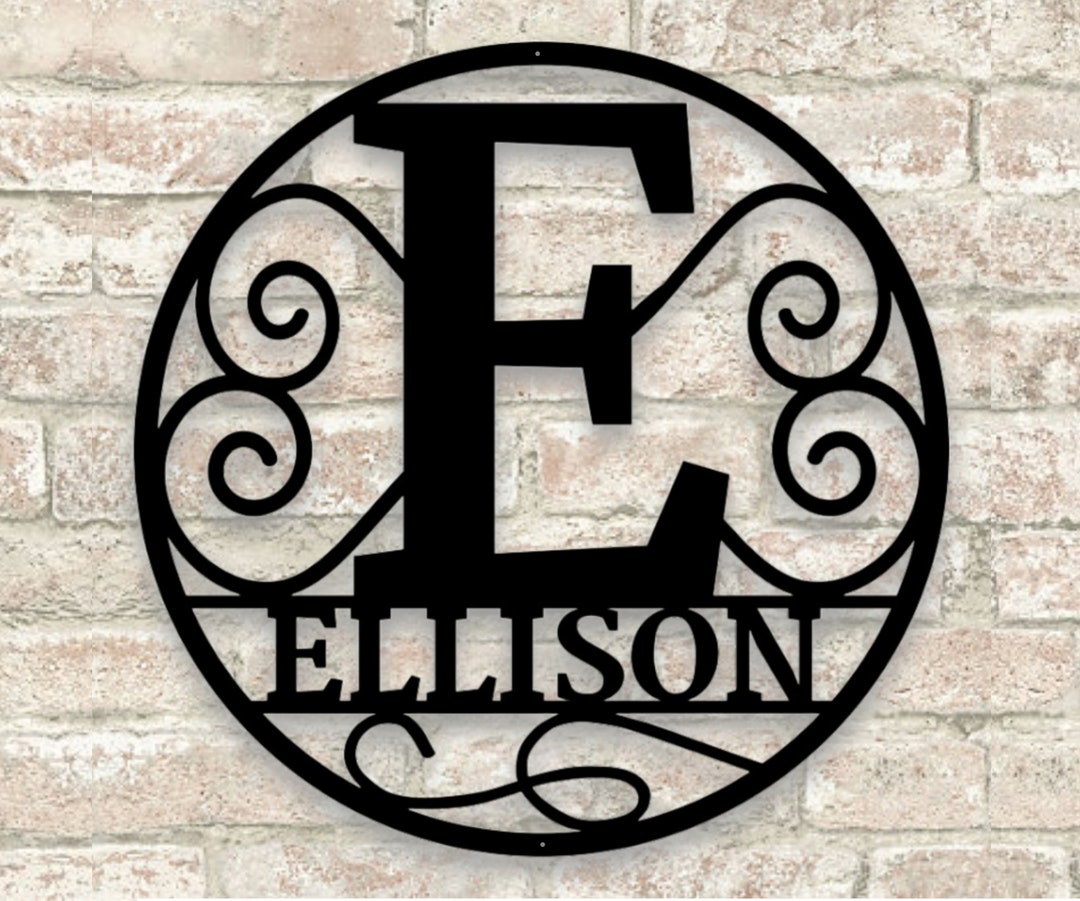 Last Name Sign, Monogram Wall Decor Enter Your Family Name Onto This ...