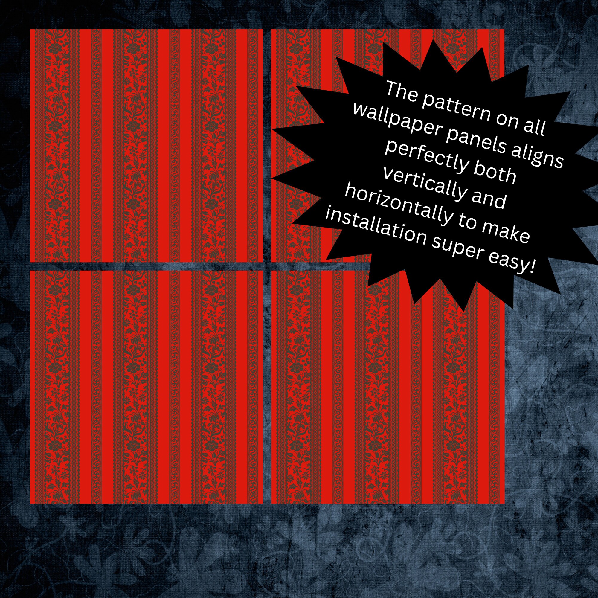 Wallpaper Peel & Stick: Haunted Mansion Endless Hallway Easy-to-apply ...