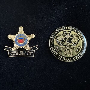 US Secret Service Pin Commemorative September 11th Enamel Pin Set ...