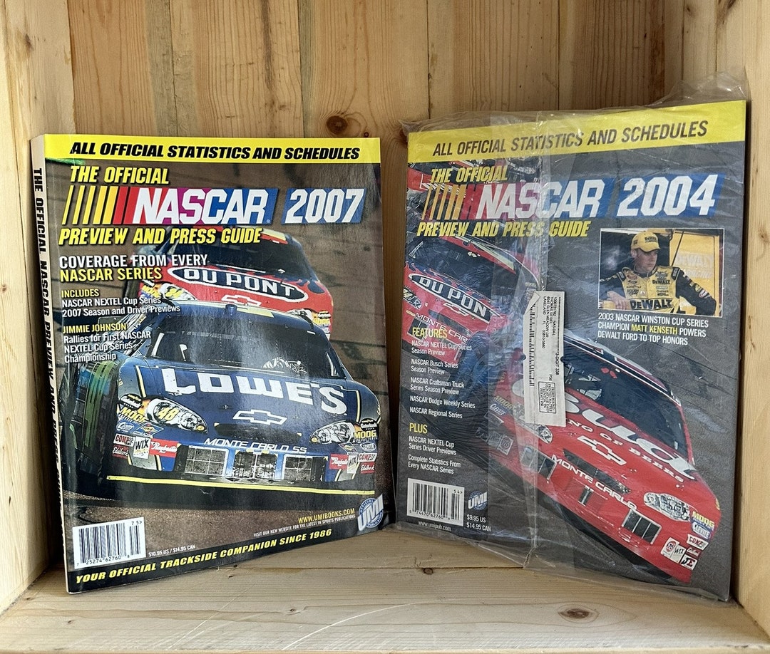 2007 - 2004 Set of Official NASCAR Preview and Press Guide Program ...