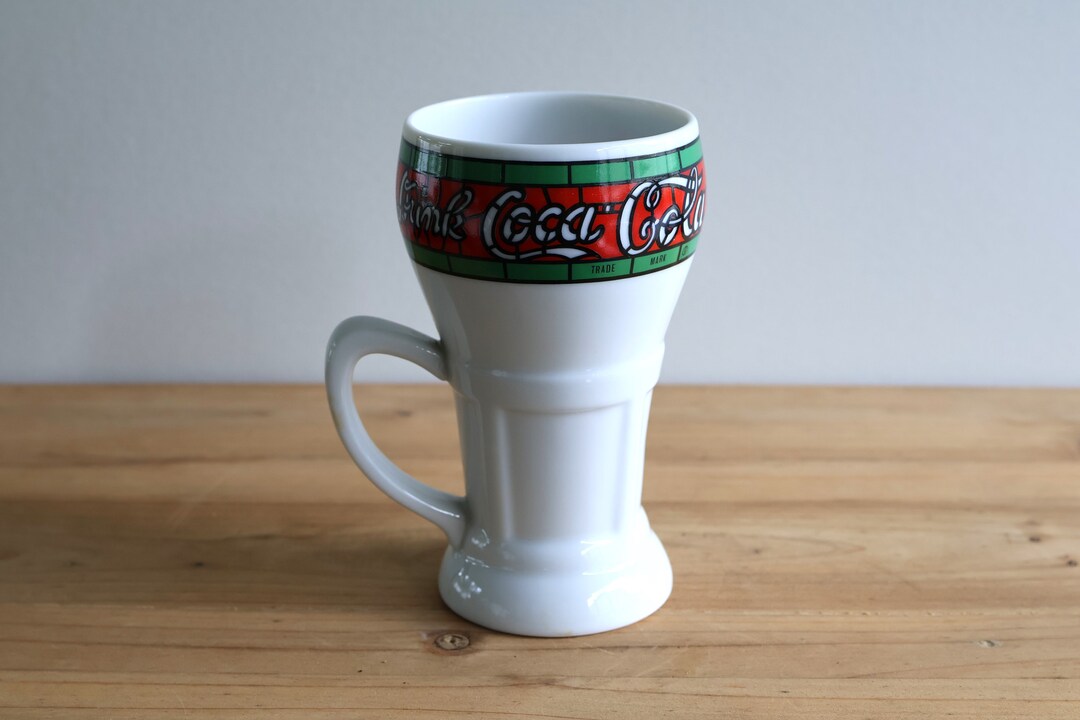 Vintage Coca Cola Pedestal Mug, 1970's White Coke Mug With Handle - Etsy