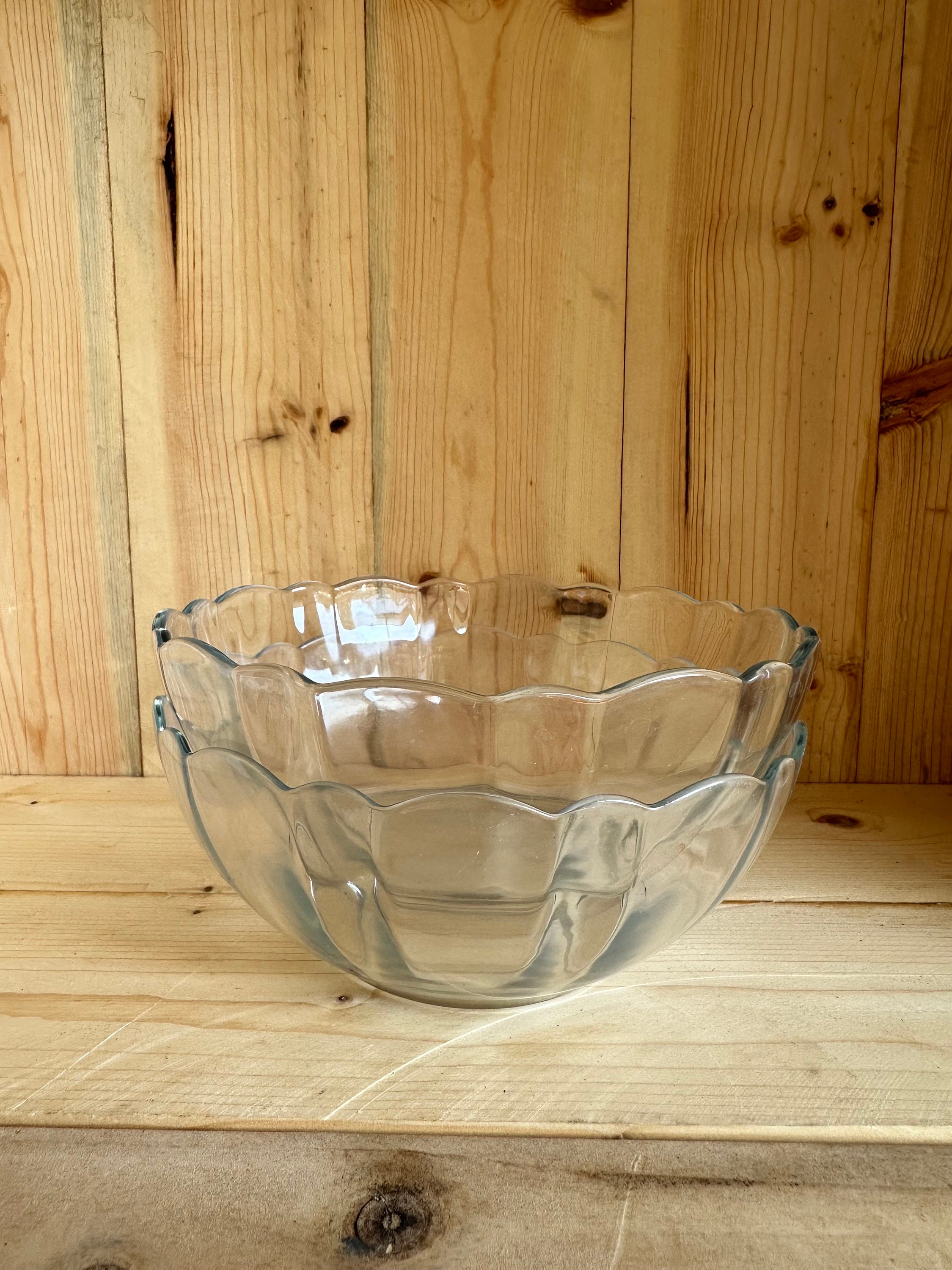 Arcoroc France Serving Bowls Clear Glass Set of 2 6 - Etsy