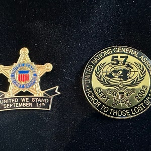 US Secret Service Pin Commemorative September 11th Enamel Pin Set ...