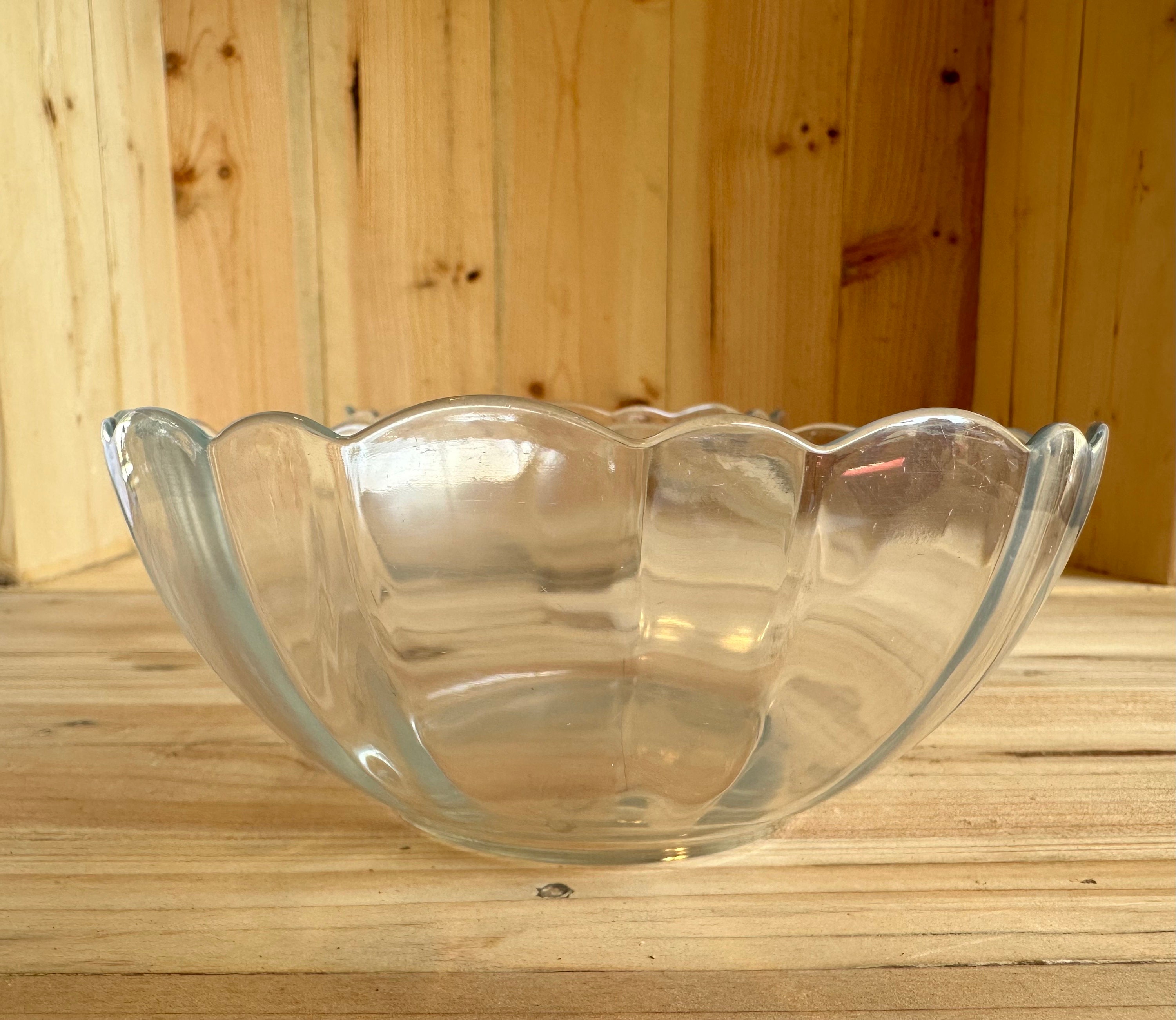 Arcoroc France Serving Bowls Clear Glass Set of 2 6 - Etsy