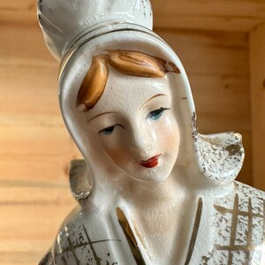 White Porcelain/ceramic Ornate Gold Trim Lady Figurine Numbered - Etsy