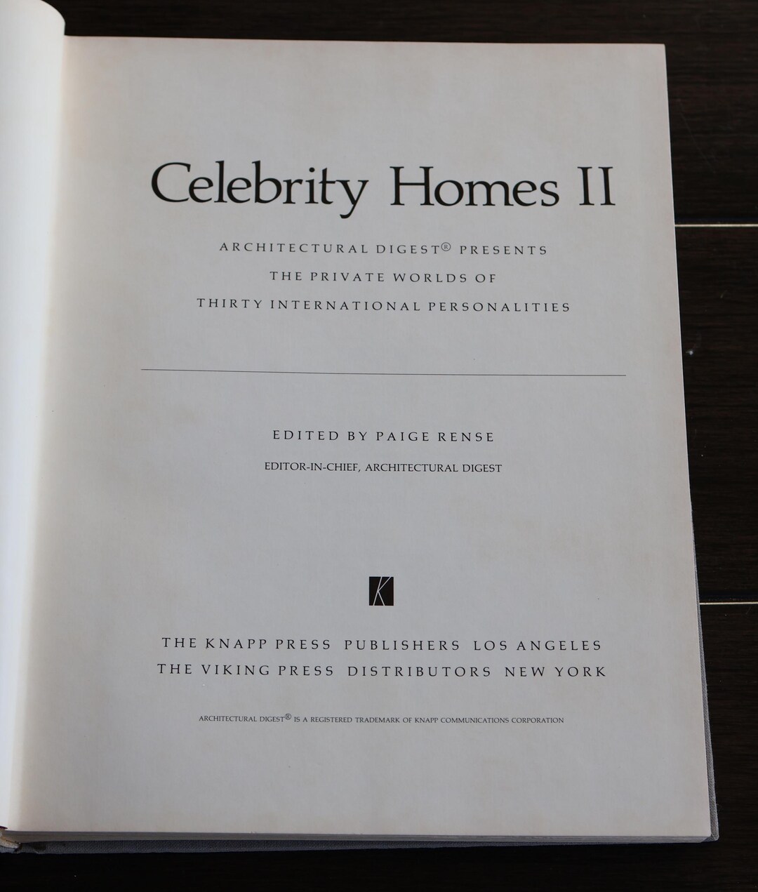 Architectural Digest Celebrity Homes II Vintage / FIRST EDITION 1981 ...