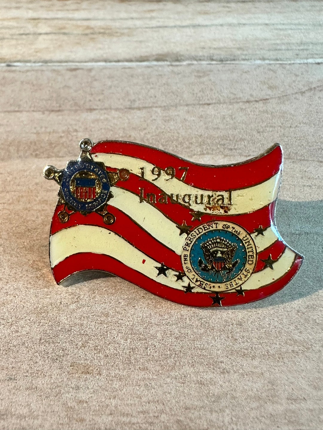 US Secret Service Pin Presidential Inauguration 1997 Seal of the of the ...
