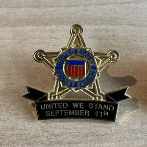 US Secret Service Pin Commemorative September 11th Enamel Pin Set ...