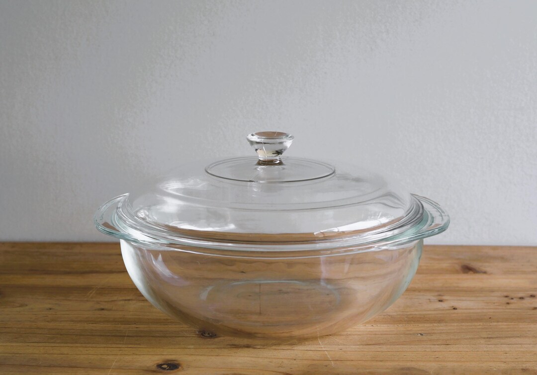 Pyrex 2L Clear Glass Casserole Dish With Lid 024 Clear Glass Cookware ...