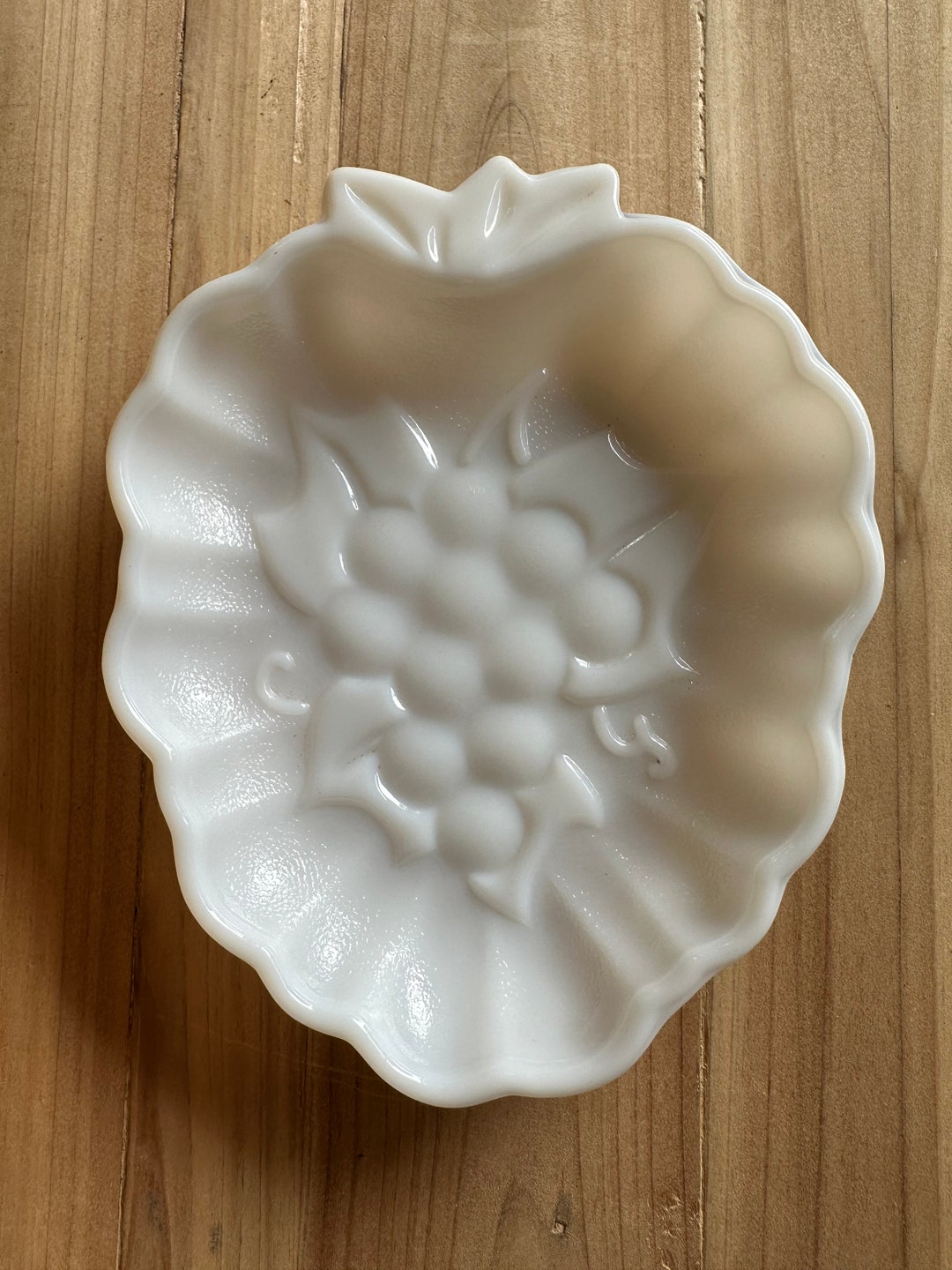 Hazel Atlas Milk Glass Strawberry Shape Trinket/candy/relish Dish ...