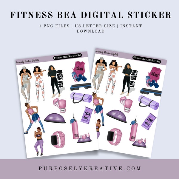 Fitness Stickers - Etsy