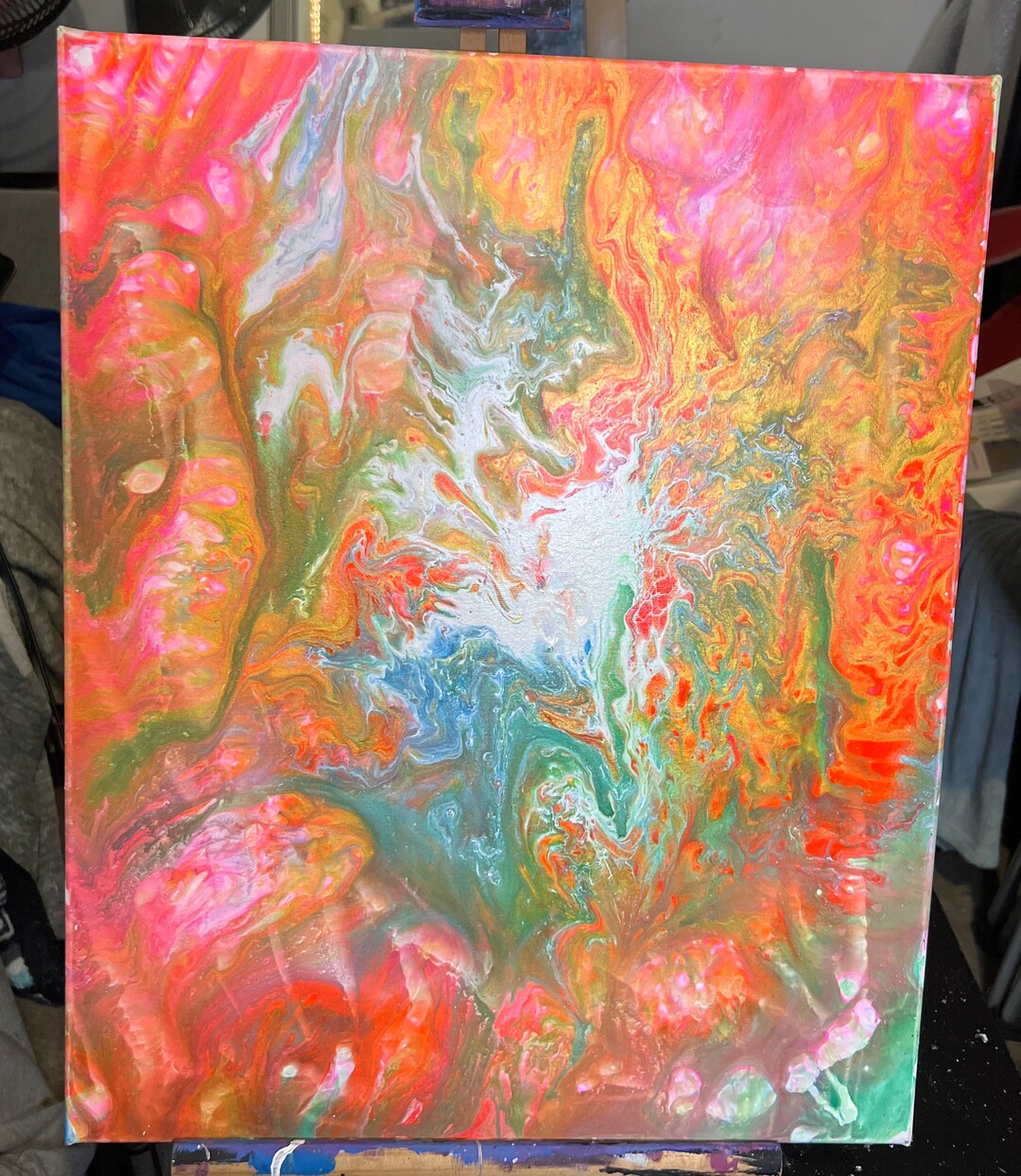 Neon Rainbow Paint Pouring - Etsy