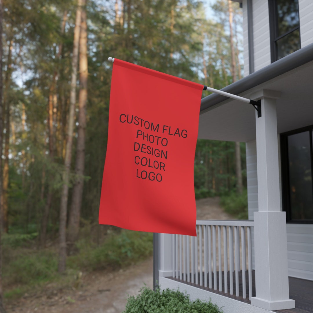 Custom Double Sided Flag Photo Design Text | Personalized House Banner ...