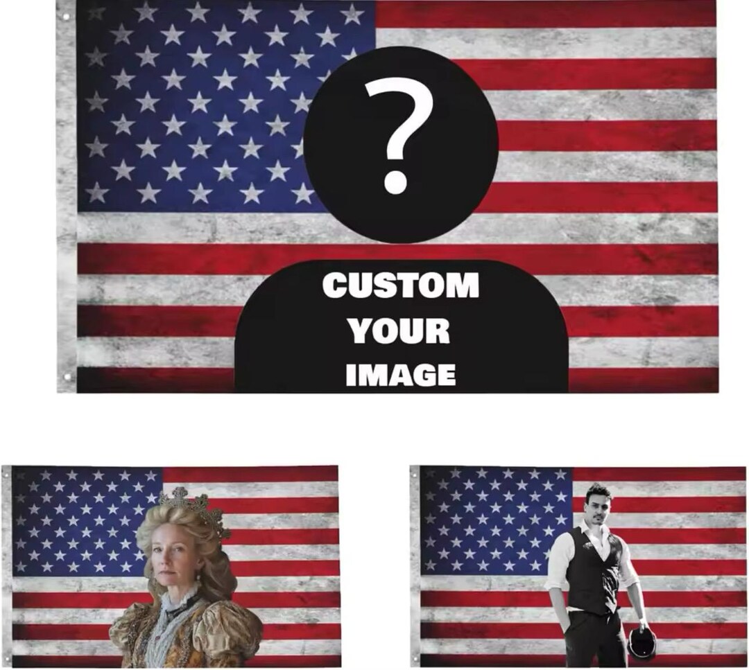 Personalized American Flag | Custom Image 3x5 Ft USA Flag Tapestry - Etsy