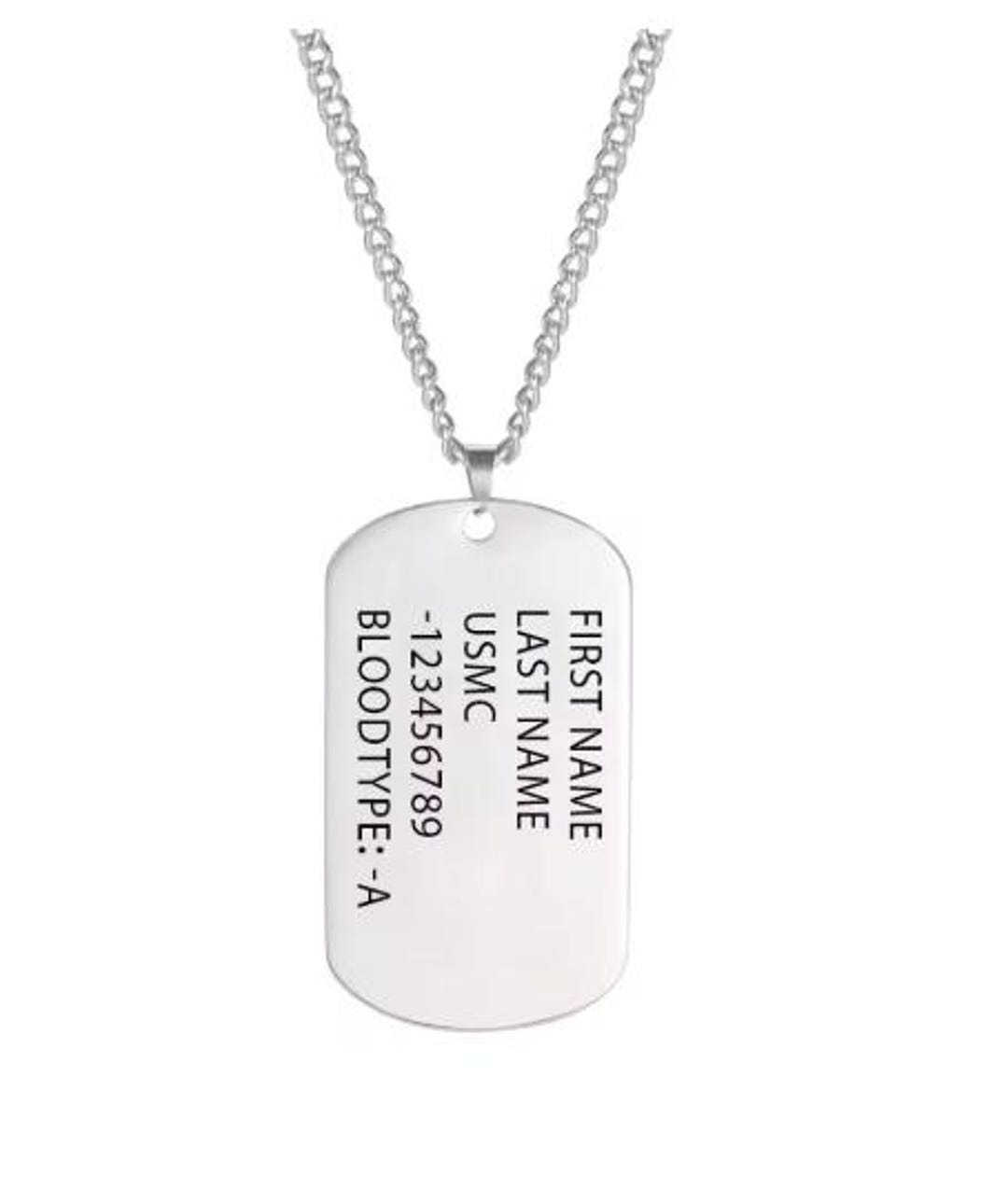 Custom Army Necklace | Personalized Military Necklace Logo Text Name - Etsy