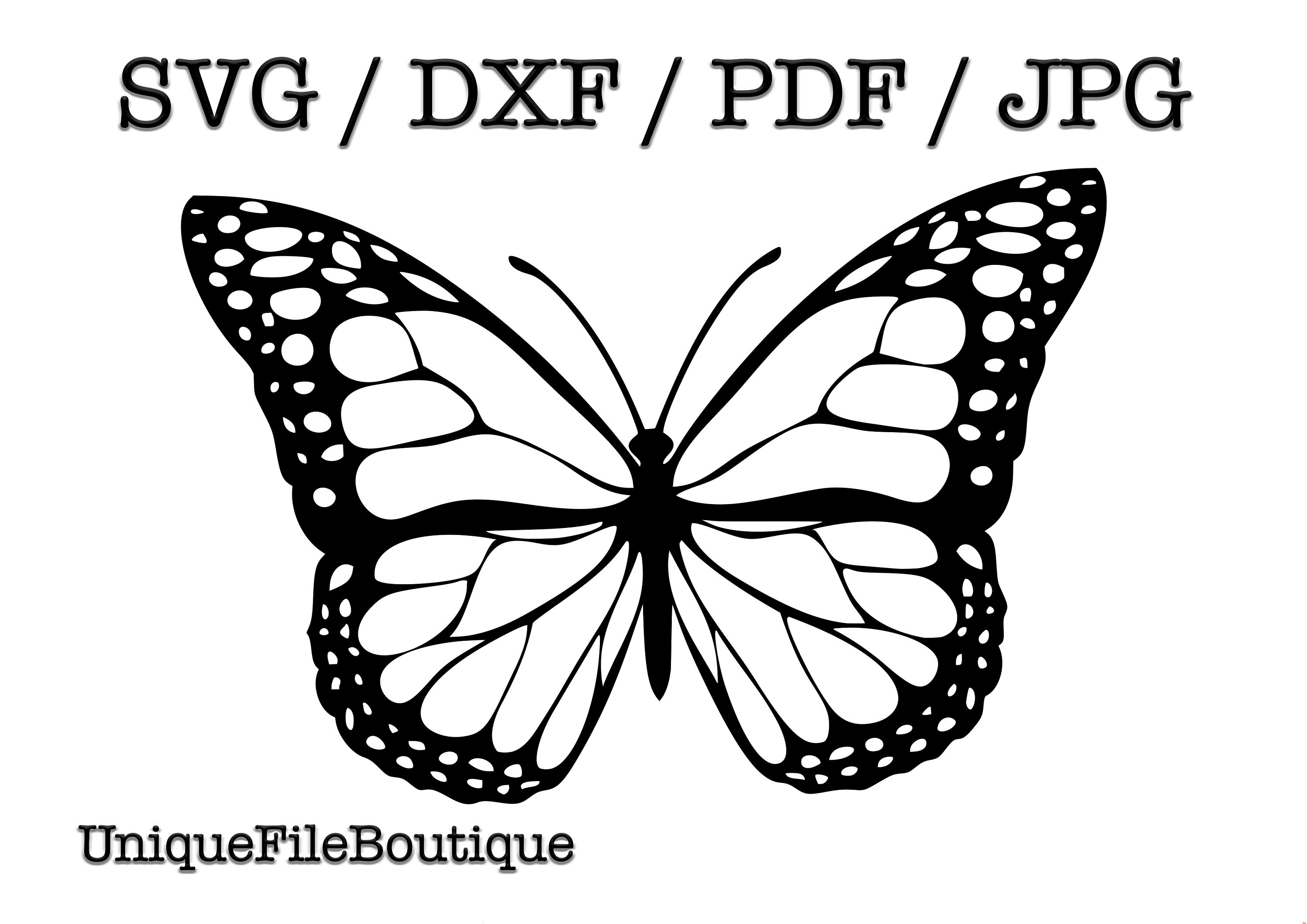 Drawing & Illustration etc cricut Top view butterfly SVG DXF PDF ...