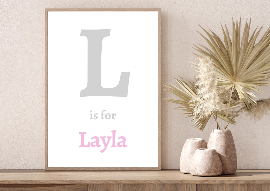 Personalised A4 Poster Name Wall Print Bedroom Idea - Etsy