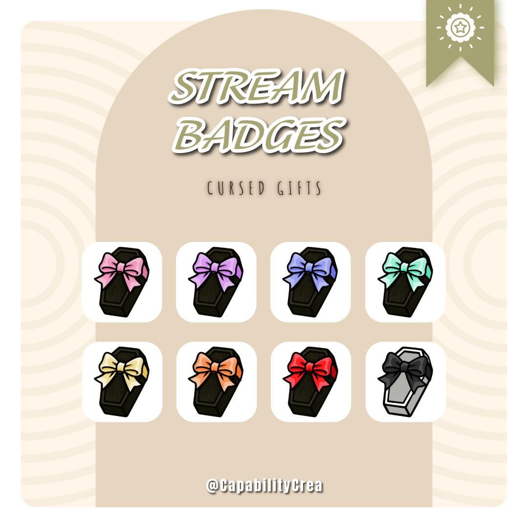 Cursed Gifts Emotes & Twitch Badges – Kawaii Coffin Emote Pack – Cute ...