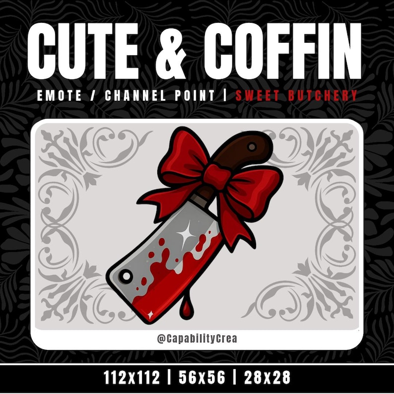 Sweet Butchery – Bloody Cute Twitch Emote / Channel Point | Gothic ...