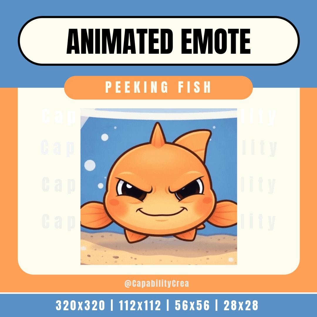 Peeking Fish Animated Emote – Cute Creepy Fish for Twitch, Discord ...
