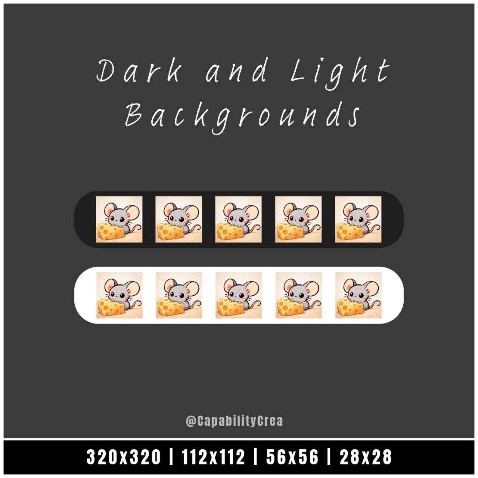 Animated Mouse Emote | Cheese Overload Twitch Emote | Cute Kawaii ...