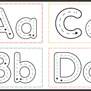 ABC Tracing Worksheet - Etsy