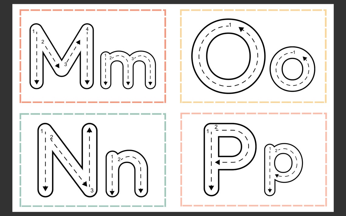 ABC Tracing Worksheet - Etsy