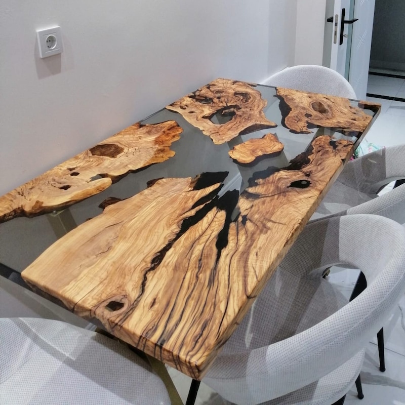 Live Edge Resin Table - Etsy