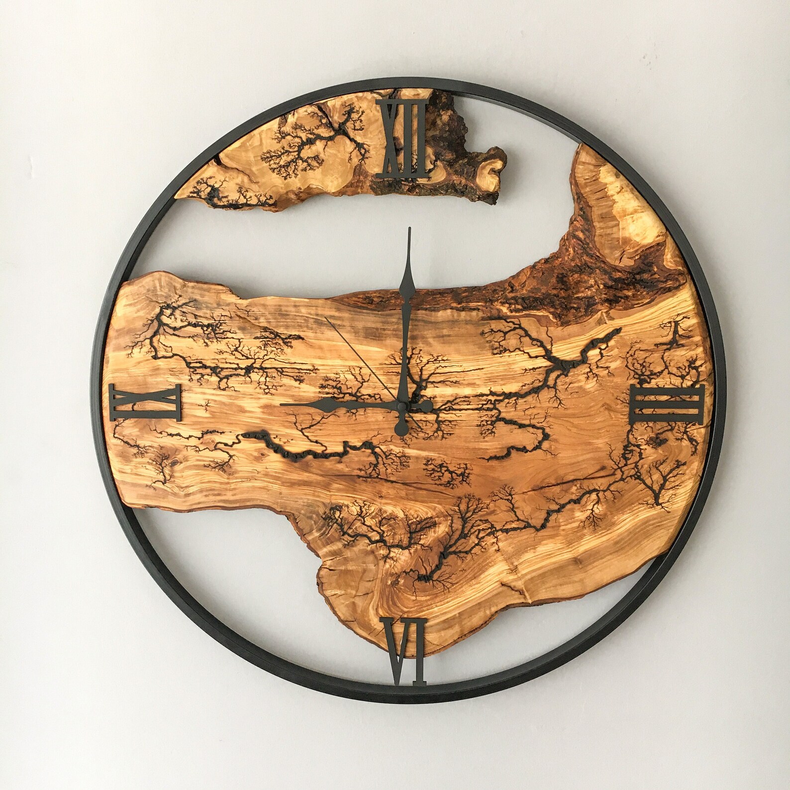 Made to Order Olive Wood Wall Clock Live Edge Wall Clock - Etsy