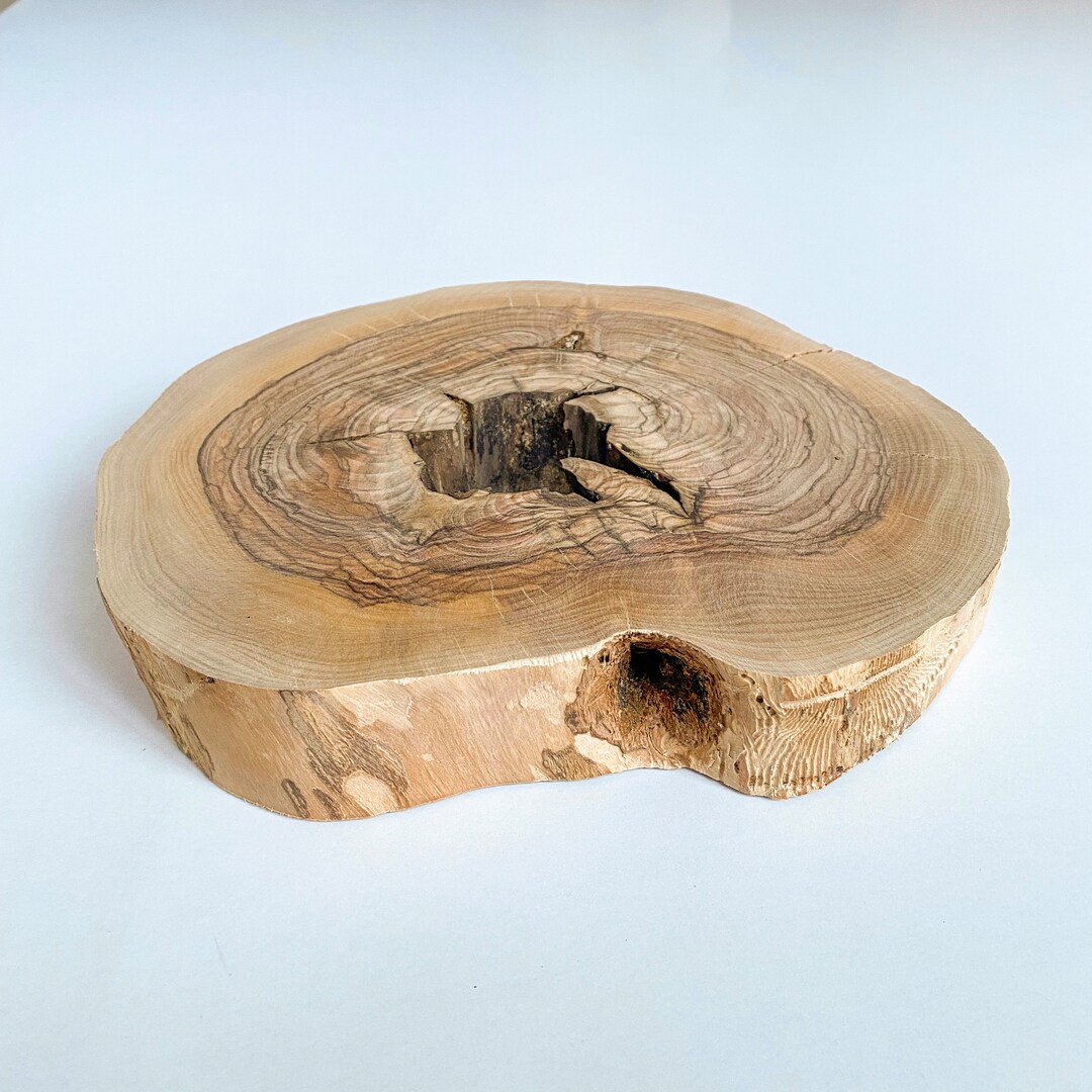 Olive Wood Slabs for DIY Wood Art | Live Edge Wood Slab | 9" Raw Edge ...