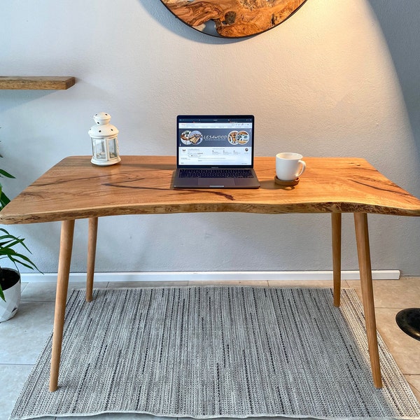 Solid Wood Desk - Etsy