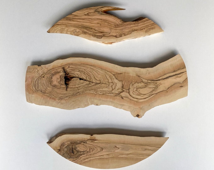 Olive Wood Slabs for DIY Wood Art | 19.7" Live Edge Wood Slab | Raw ...