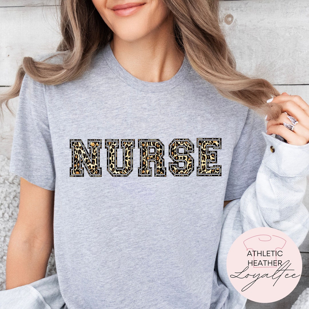 Leopard Print Nurse Shirt Oncology Nurse Shirt Pediatric Nurse Shirt ...