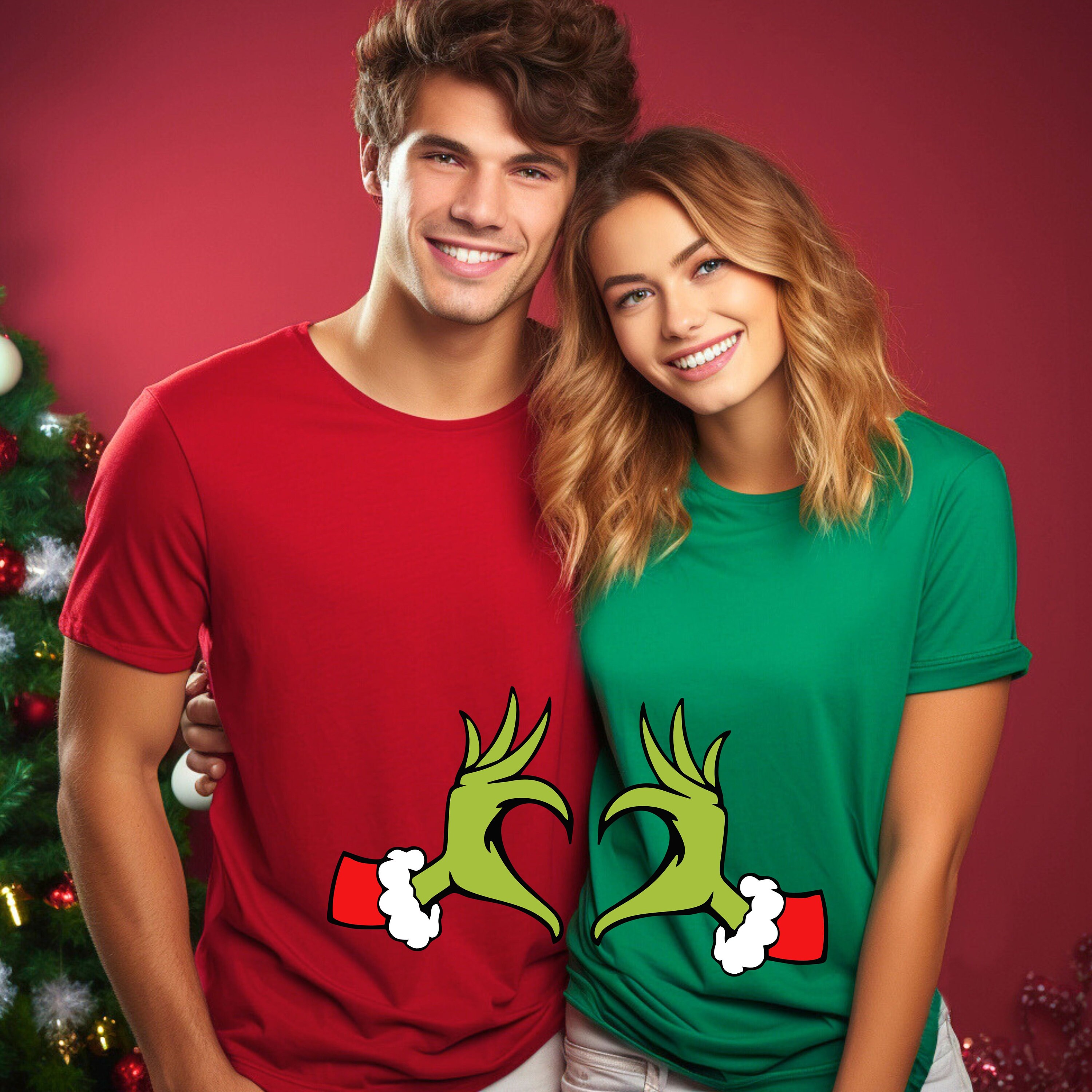 Grinch Couple Christmas Shirt, His and Hers Christmas Shirt, Matching ...