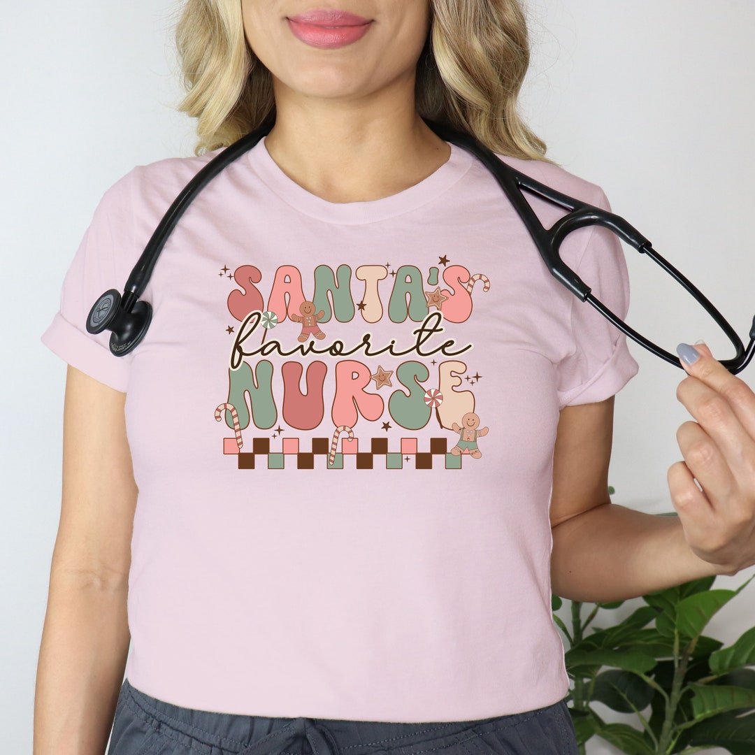 Santa's Favorite Nurse Christmas Shirt Nurse Christmas - Etsy